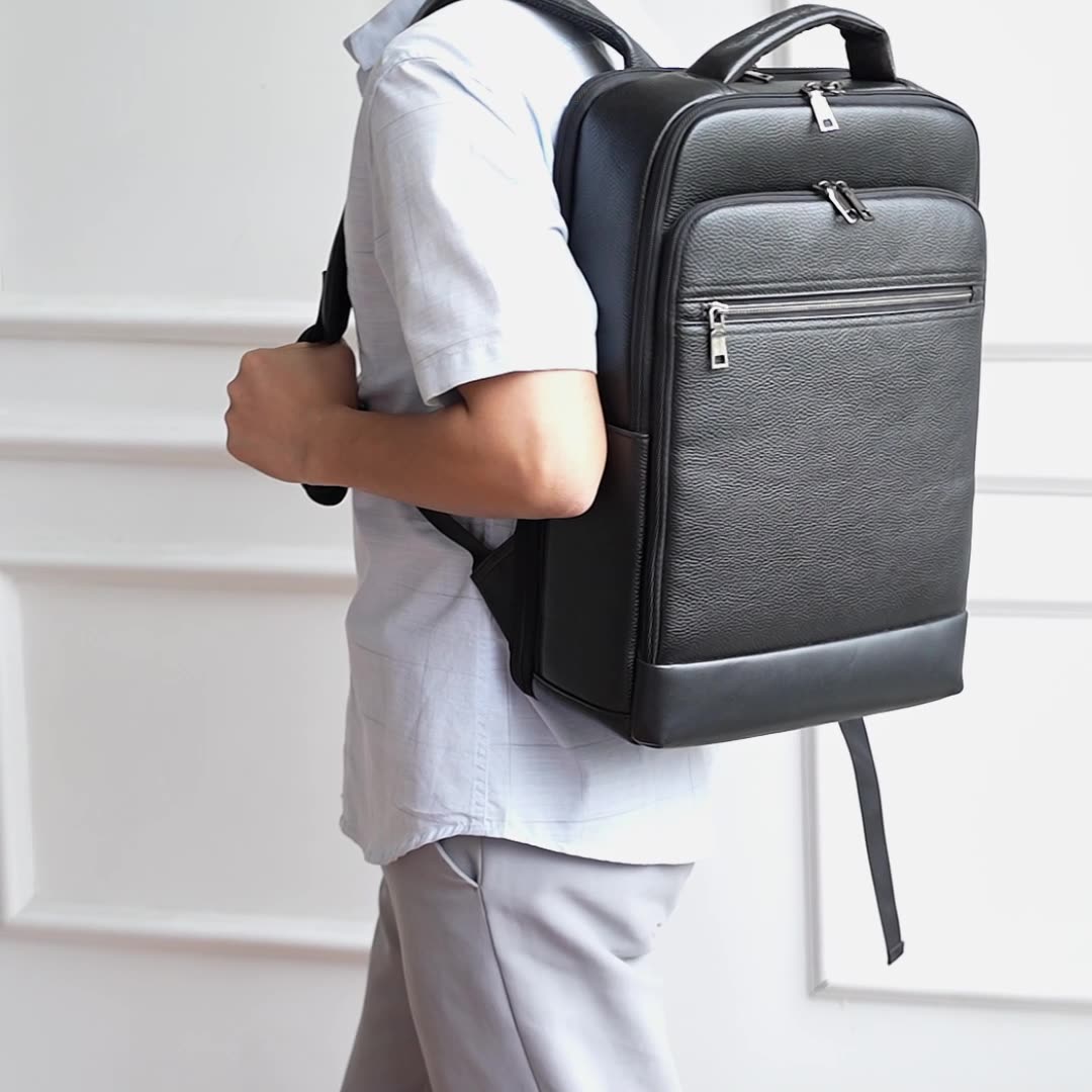 The ExploreHike Turbo Backpack - Men's Cowhide Business Computer ...