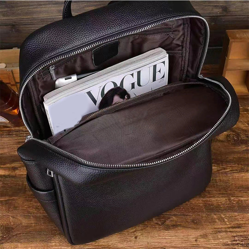 The HikeSync™ Turbo Backpack - Men's Large-capacity Leather Backpack ...