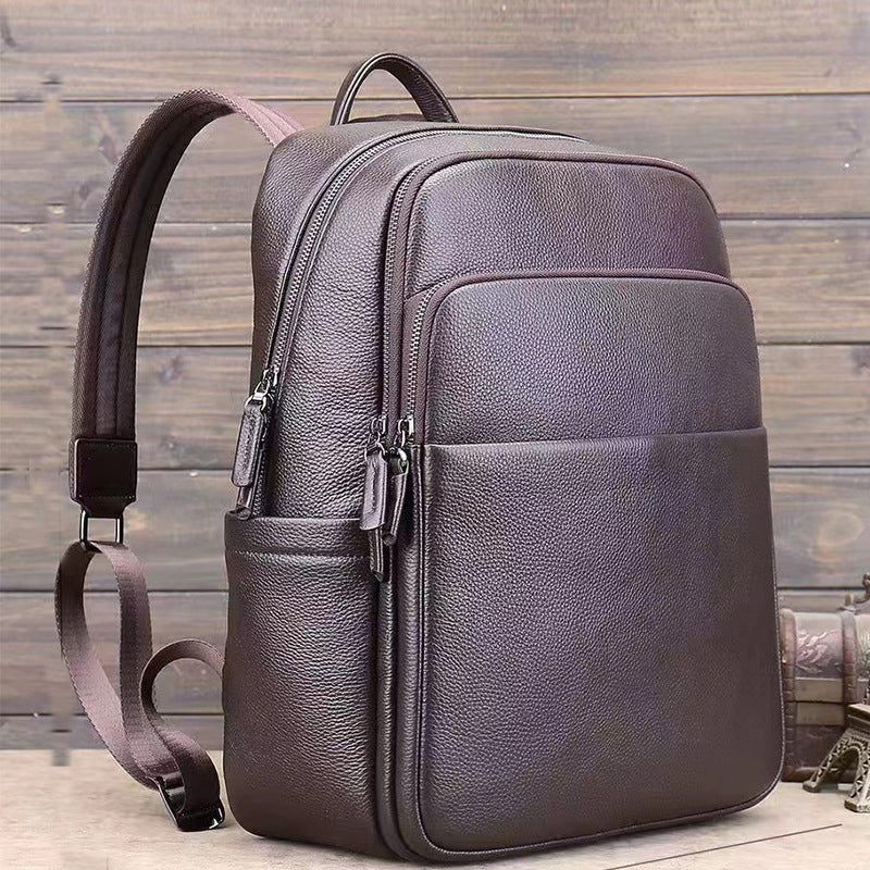 The HikeSync™ Turbo Backpack - Men's Large-capacity Leather Backpack ...